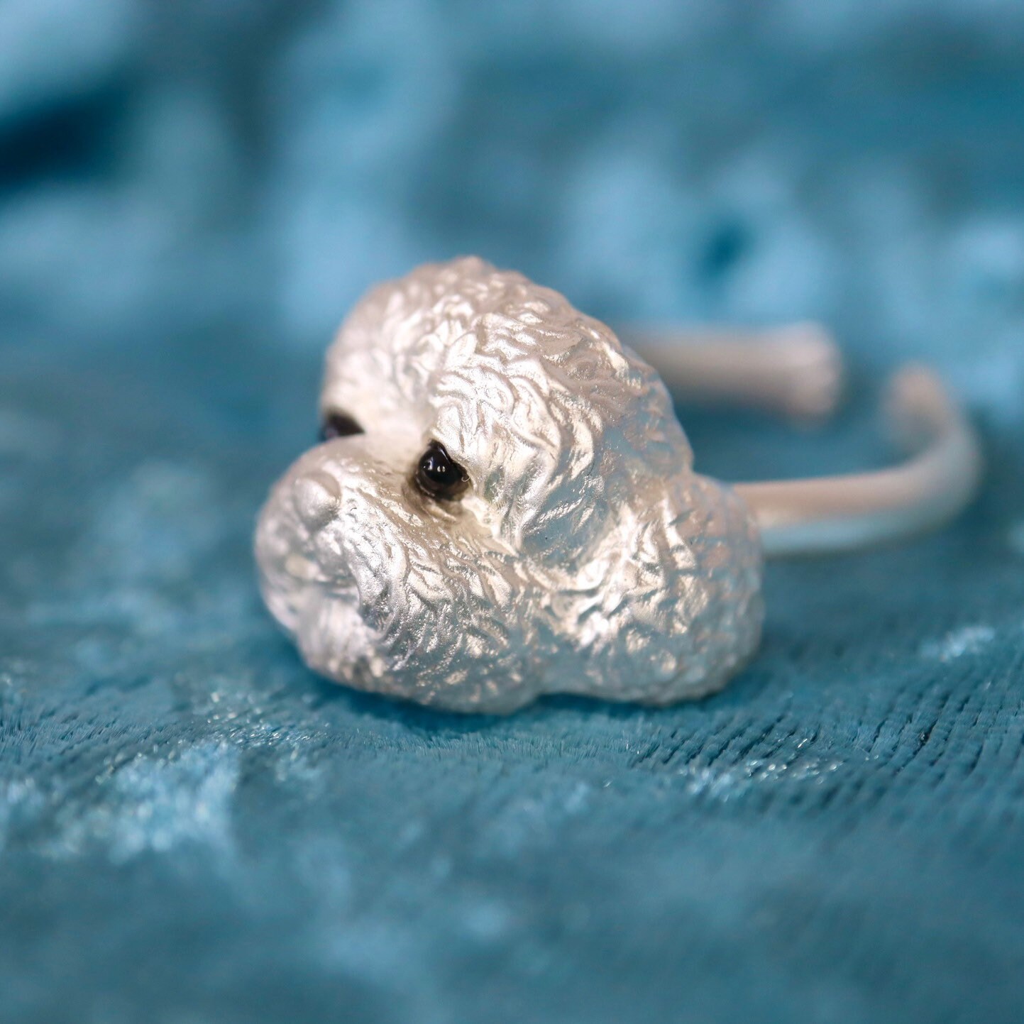 Cute Poodle Dog Ring Sterling Silver Pet Lover Ring Poodle Statement ...