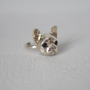 Cute French Bulldog Ring Silver Frenchie Face Ring French Bulldog Mom ...
