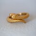Solid Gold Snake Ring 14K Ring Diamond Serpent Jewelry Gift for Her ...