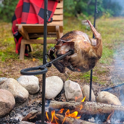Hanging Campfire Rotisserie Spit - Etsy