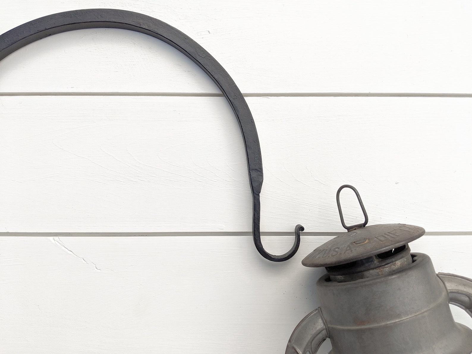 Large 1/2 Dinner Bell Lantern Hook by the Red Oak Forge - Etsy