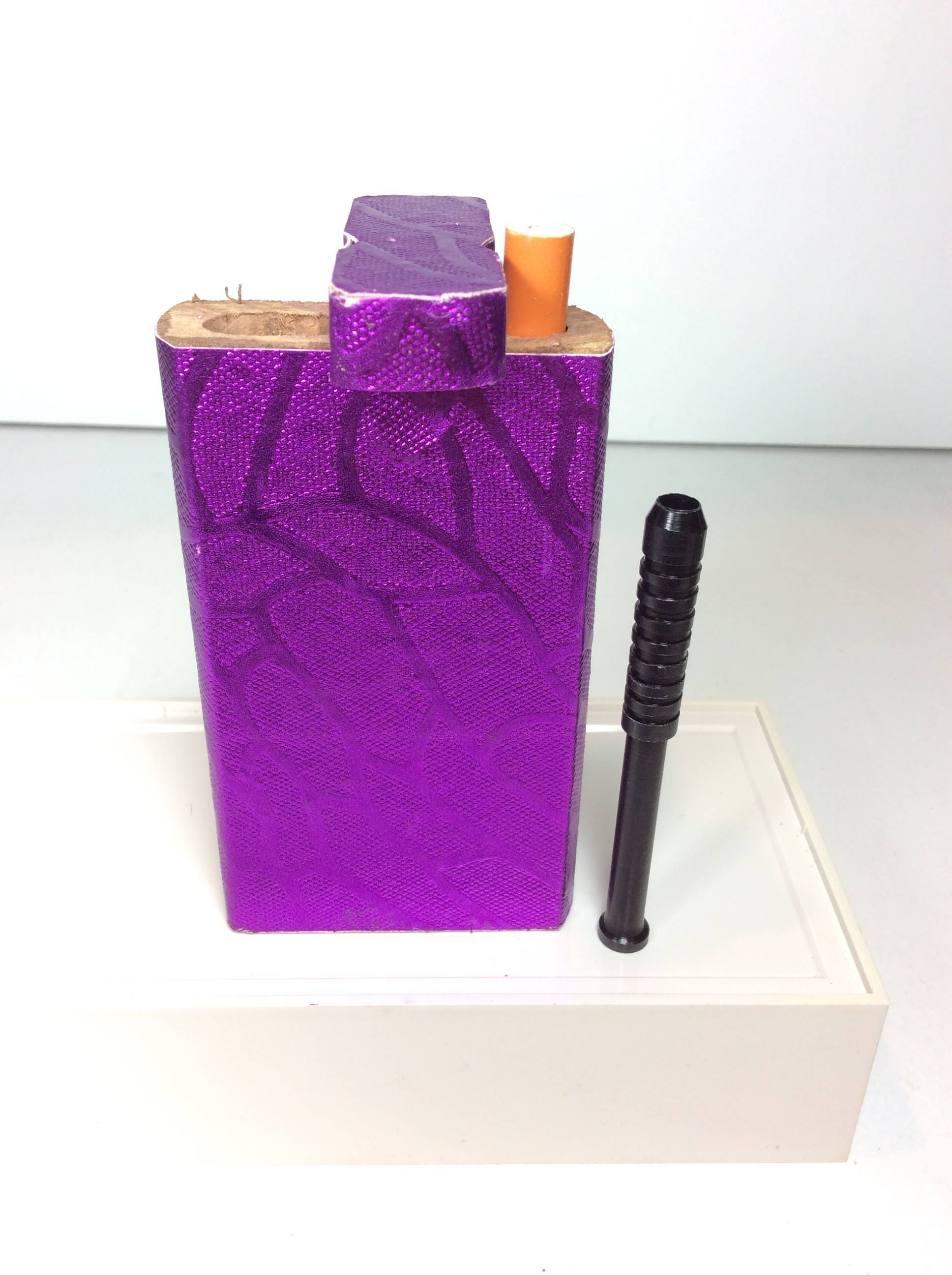 One Hitter Dugout Shiny PURPLE Foil Metallic Pattern Glossy Material ...
