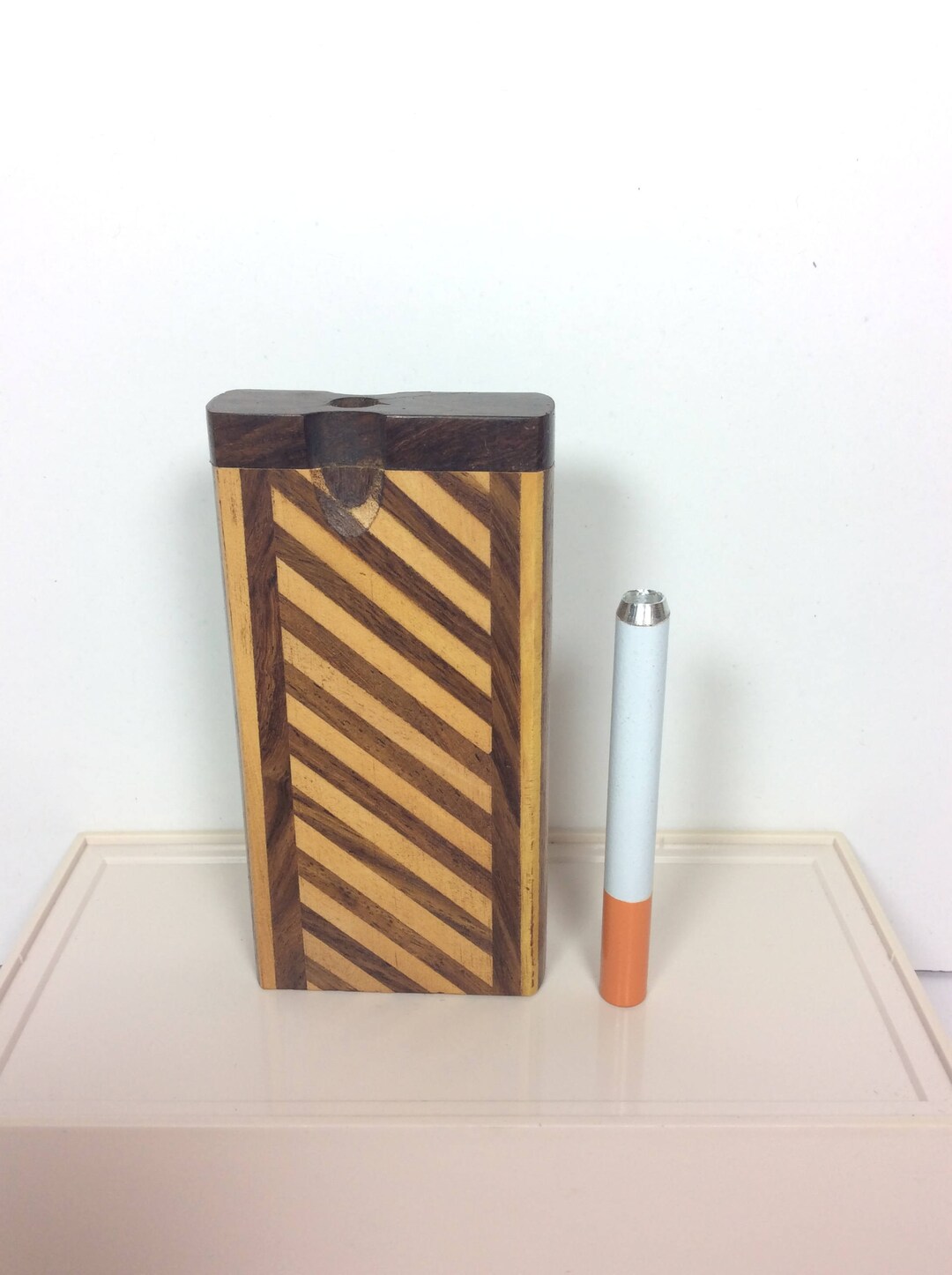 One Hitter Dugout Wood Diagonal Angled Stripes Brown Blonde Spring ...