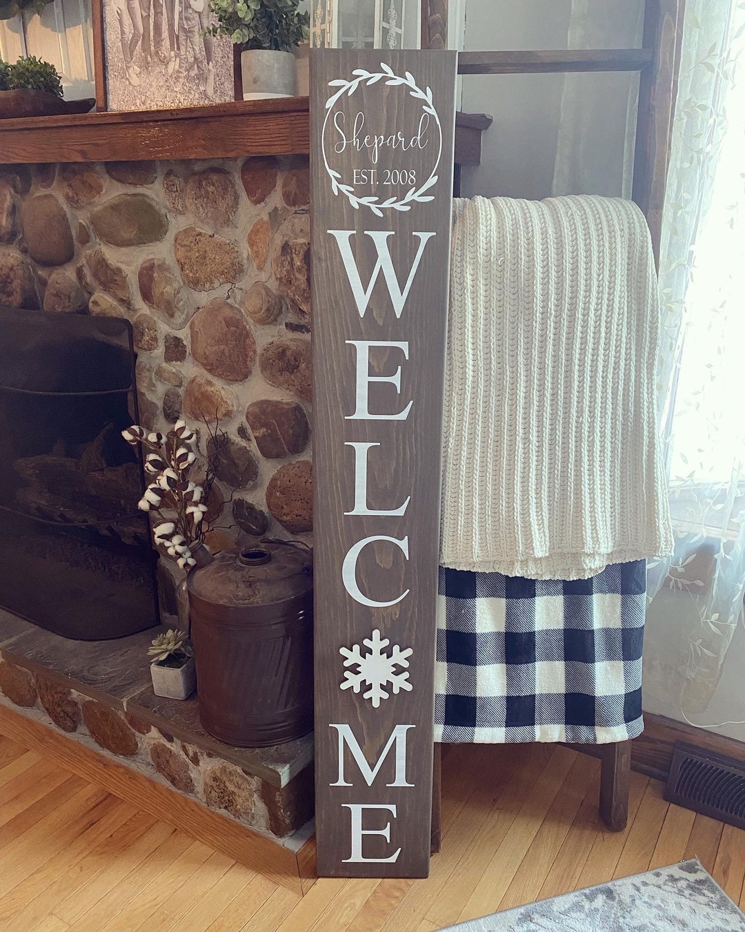 Tall Welcome Sign With Interchangeable Designs - Etsy
