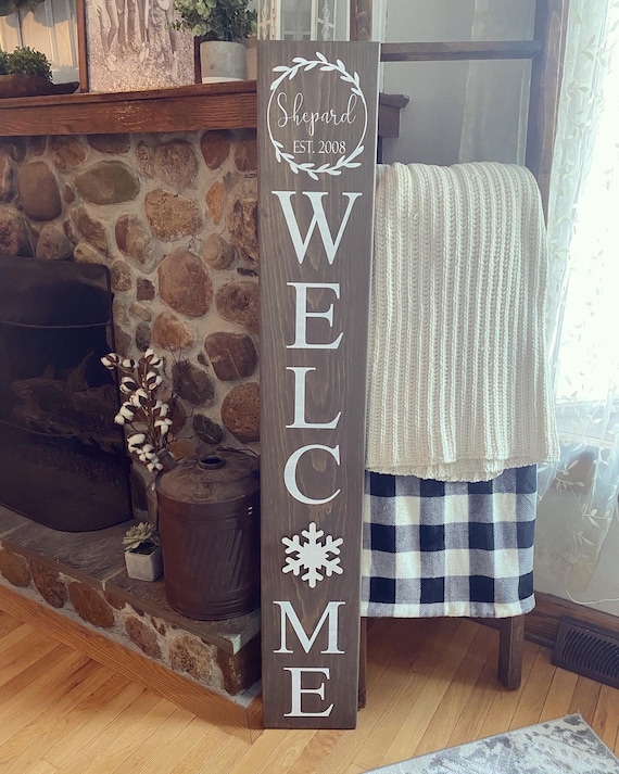 Tall Welcome Sign With Interchangeable Designs - Etsy