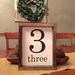 Framed Number Wooden Sign - Etsy