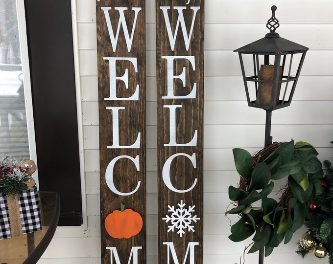 WELCOME Sign With Interchangeable Designs / Personalized WELCOME Sign ...