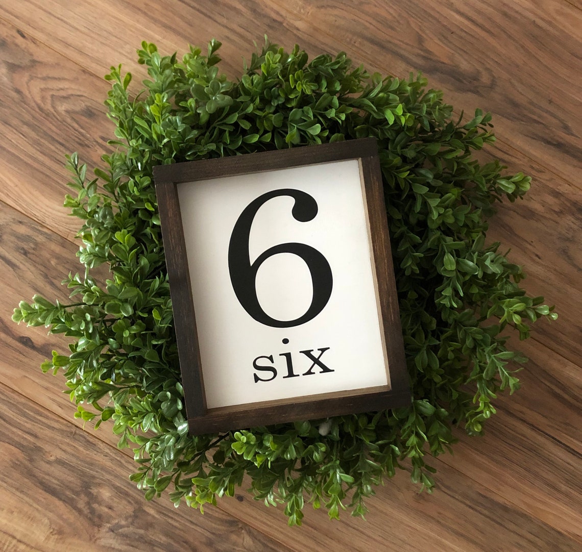 Framed Number Wooden Sign - Etsy