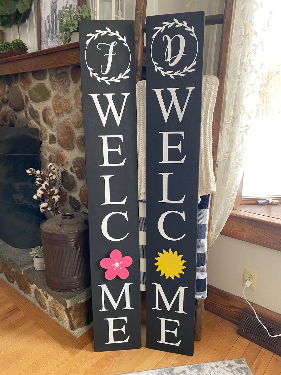 Welcome Sign With Interchangeable Designs - Etsy