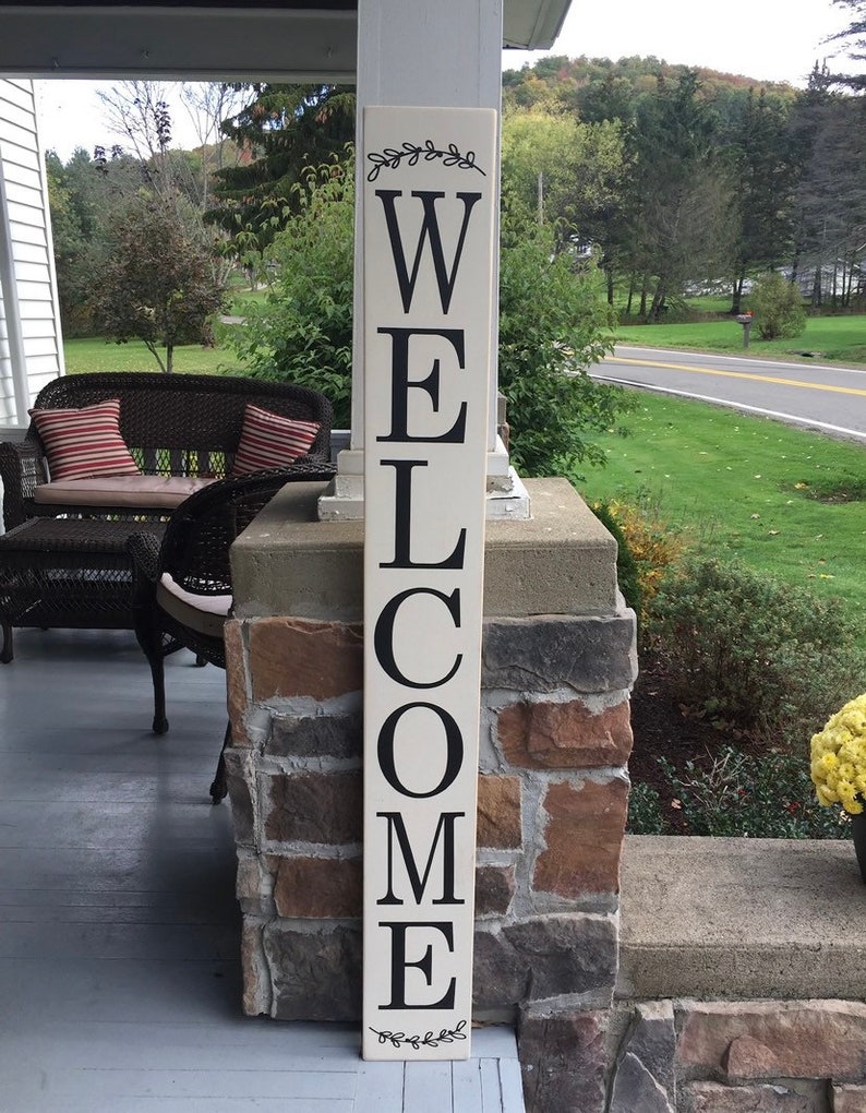 Welcome Porch Sign Tall Welcome Sign - Etsy
