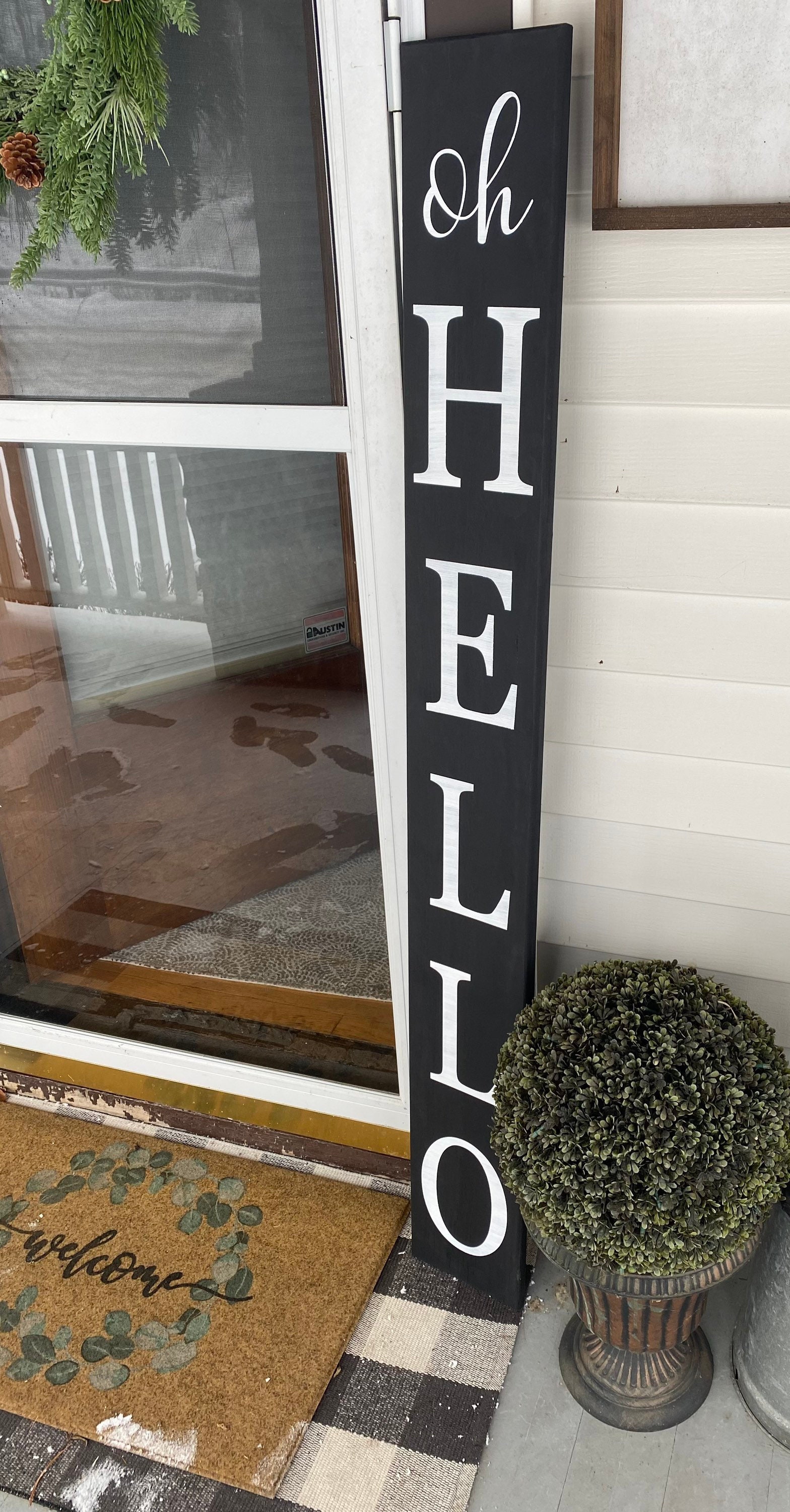 Oh Hello Welcome Porch Sign - Etsy