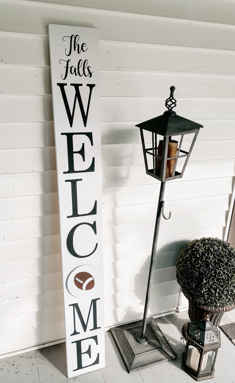 Front porch welcome sign with interchangeable designs | Etsy