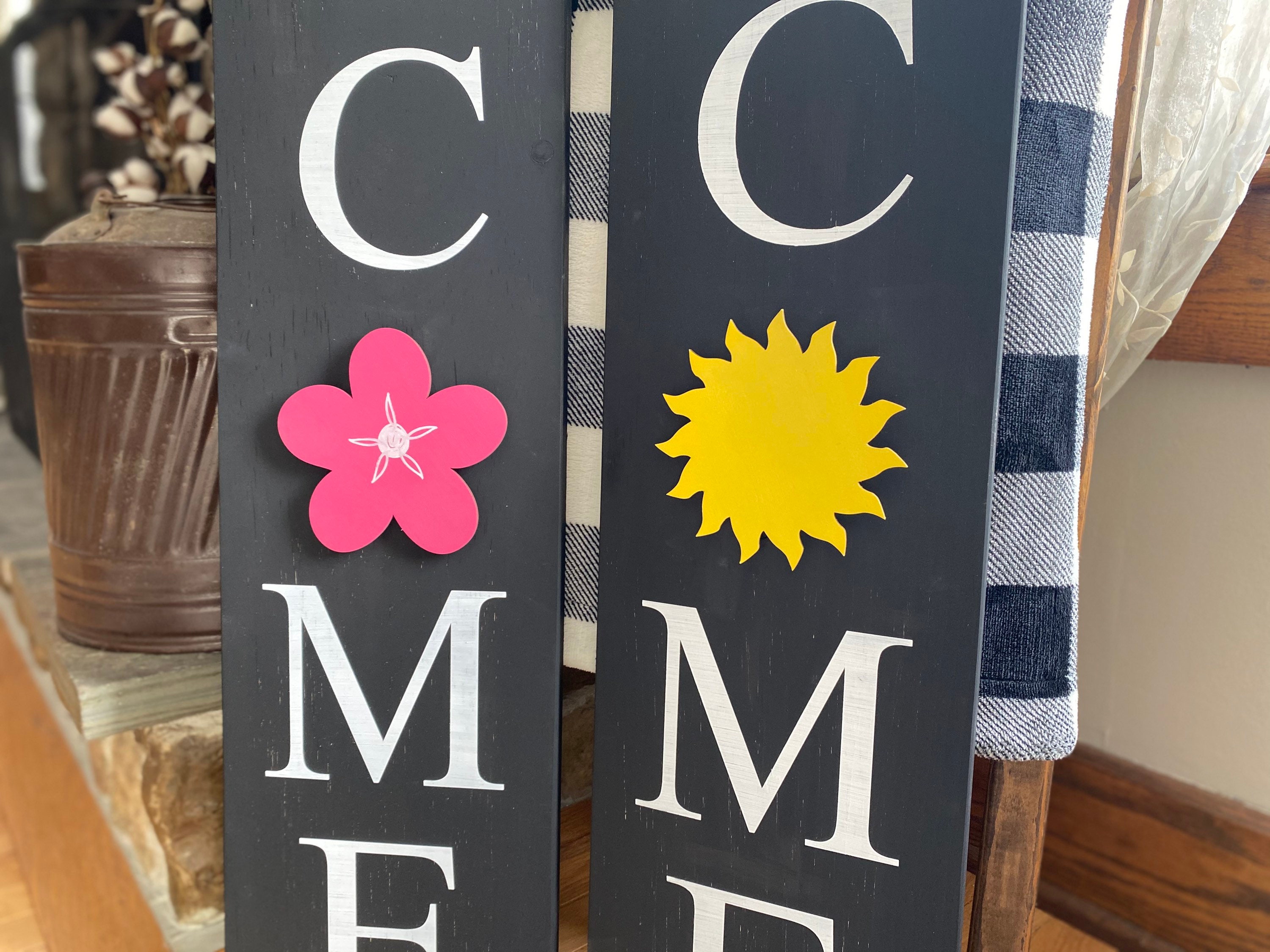 Welcome Sign With Interchangeable Designs | Etsy