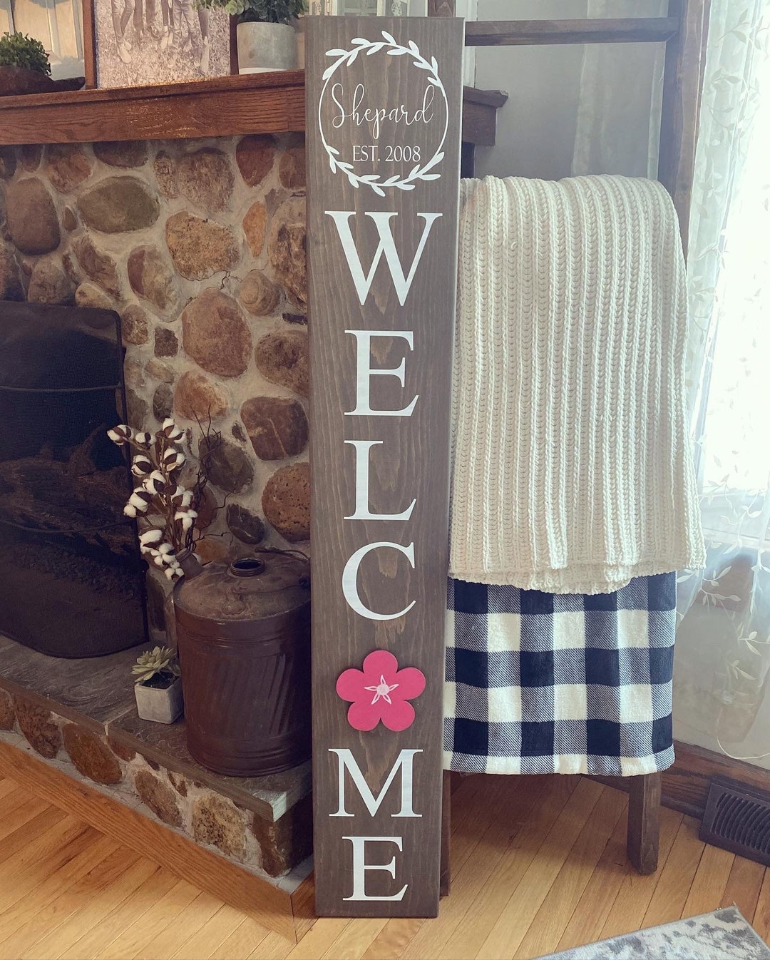 Tall Welcome Sign With Interchangeable Designs - Etsy