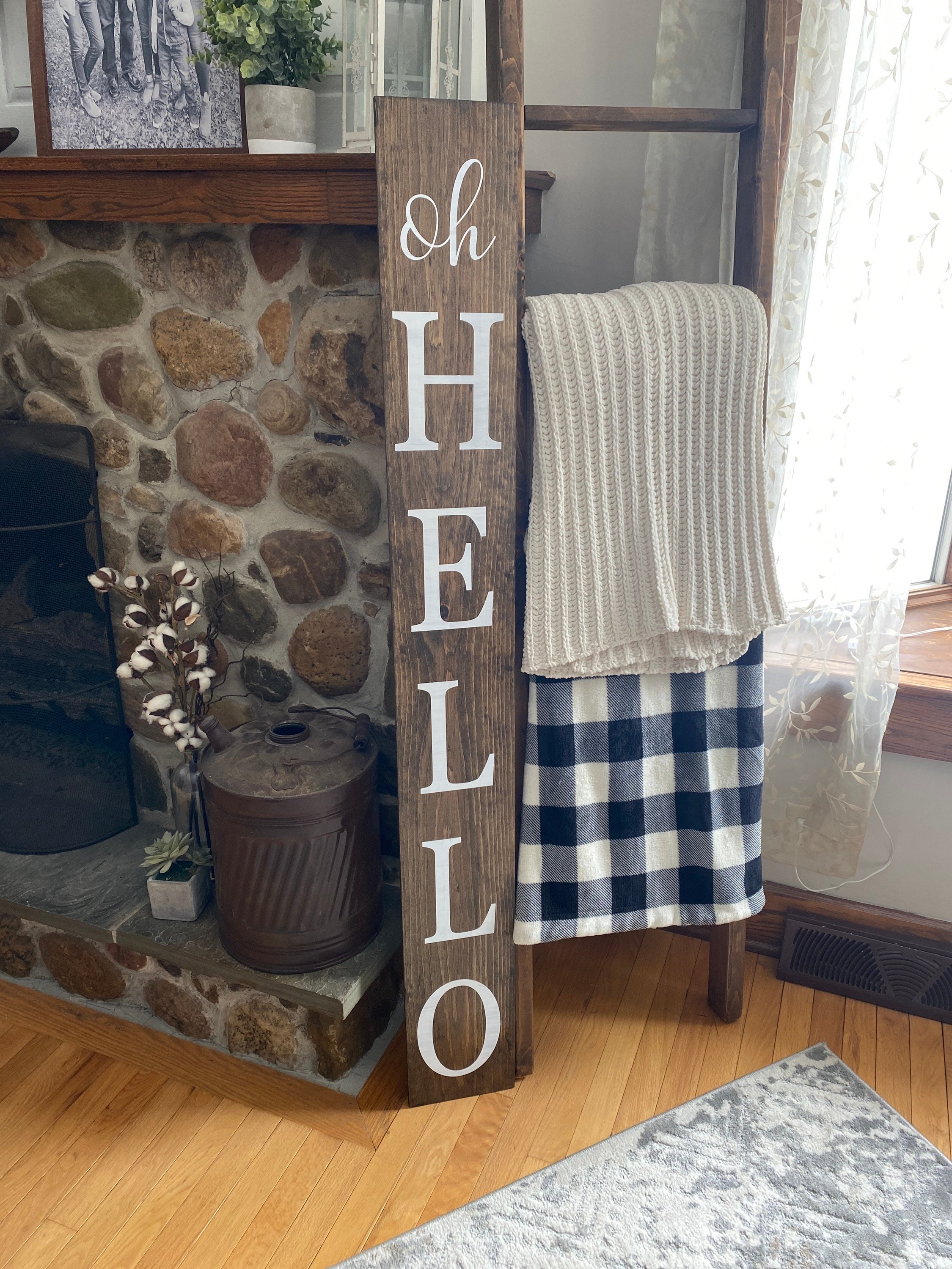 Oh Hello Welcome Porch Sign - Etsy