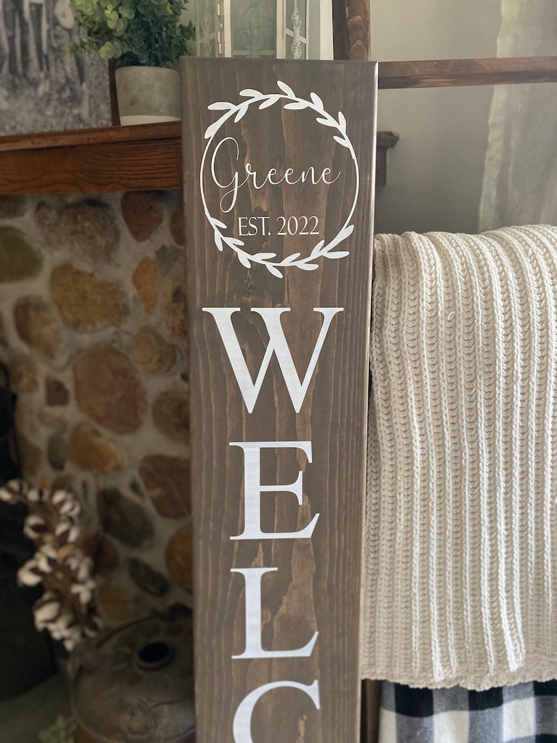 Tall Welcome Sign With Interchangeable Designs - Etsy
