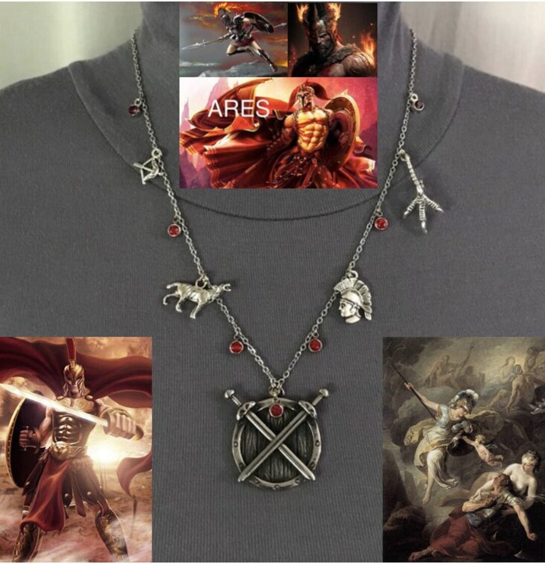 ARES GOD of WAR Mars Greek Roman Mythology Handmade Warrior Necklace ...