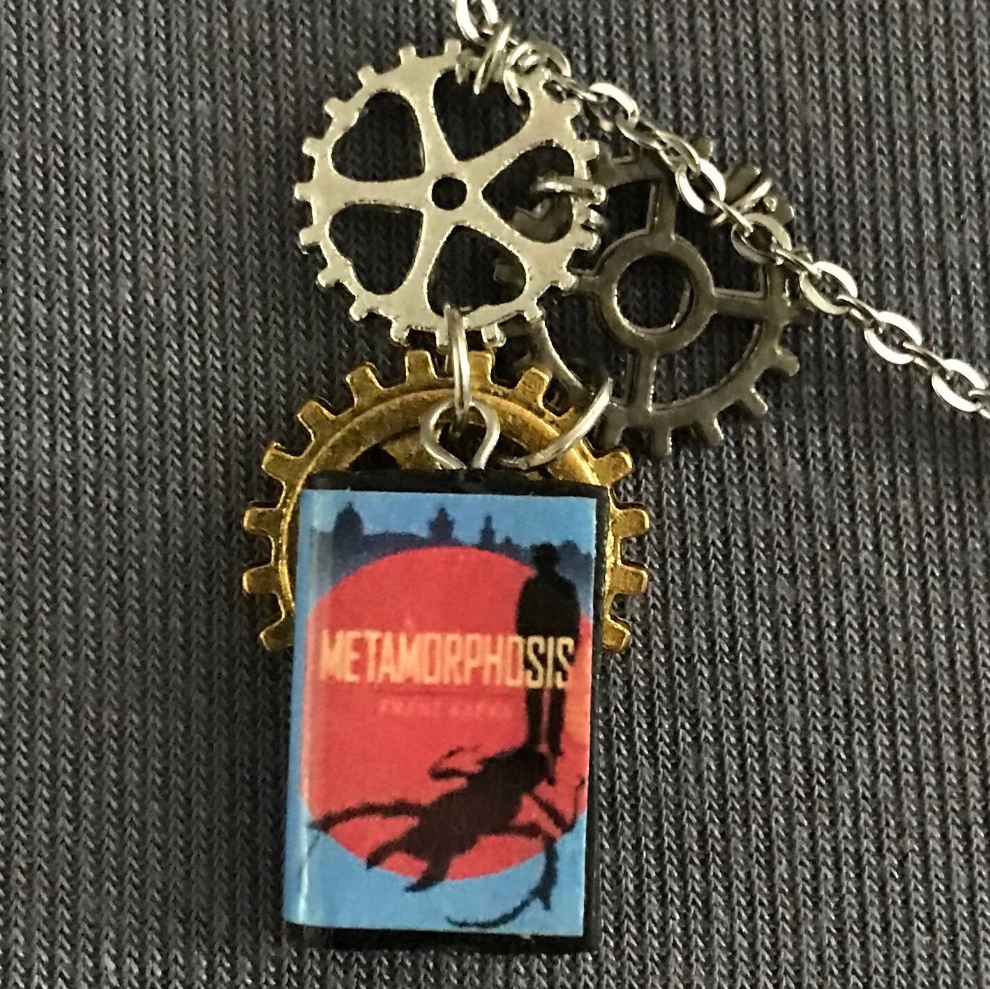 Franz Kafka the Metamorphosis Handmade Literature Necklace, Book Cover ...