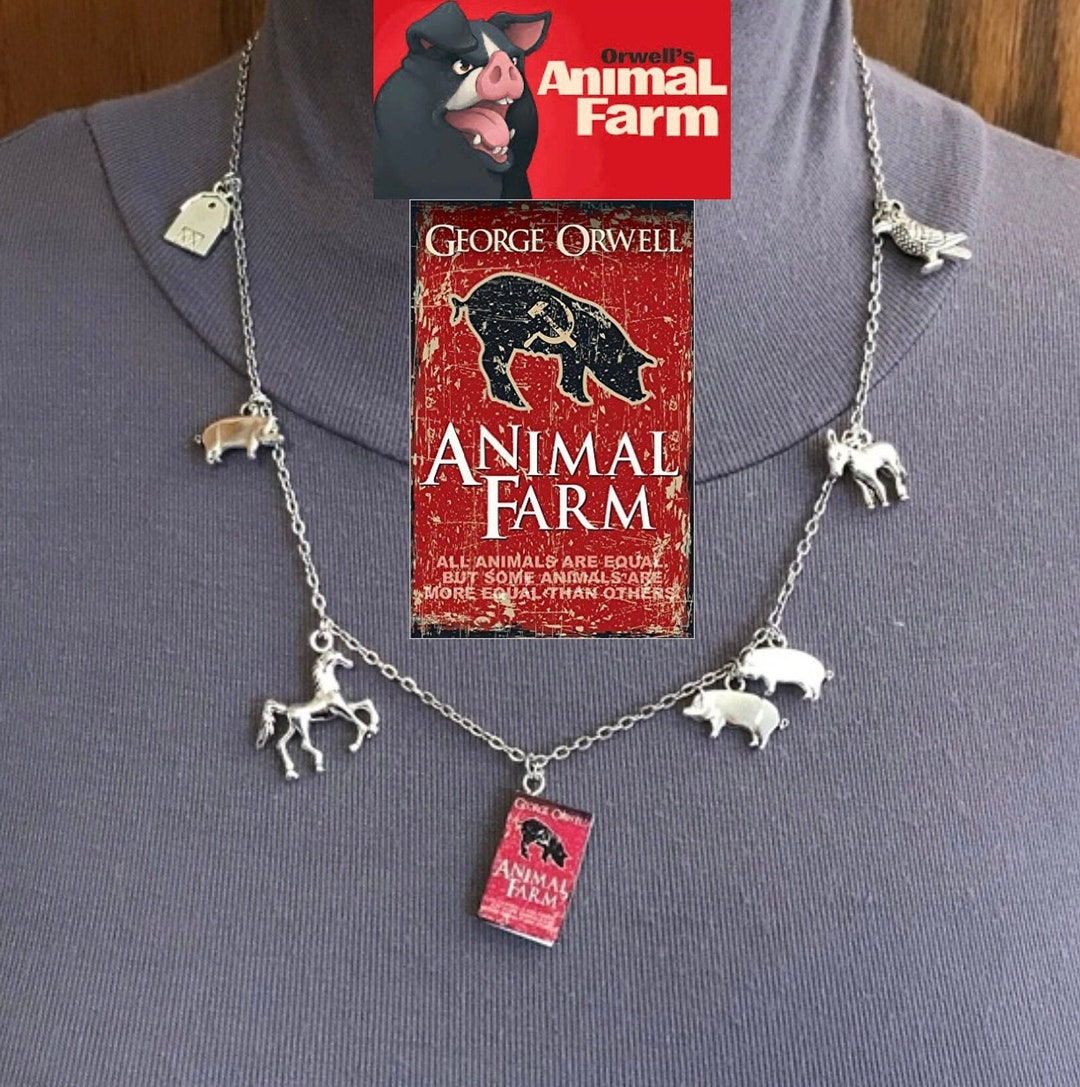Animal Farm by George Orwell Handmade Literature Necklace, Book Cover ...