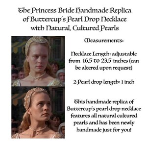 The Princess Bride Buttercup's Real Natural Pearls Pearl Drop Necklace ...
