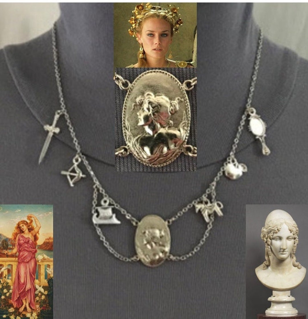 Helen of Troy Greek Mythology Handmade Silver Charm Necklace, Art ...