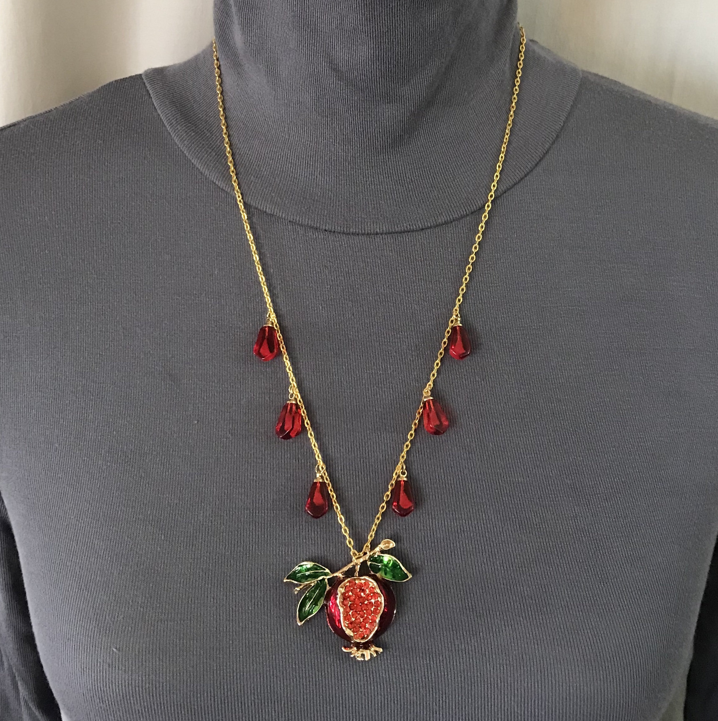 Persephone Greek Goddess Pomegranates and Seeds Handmade Gold - Etsy