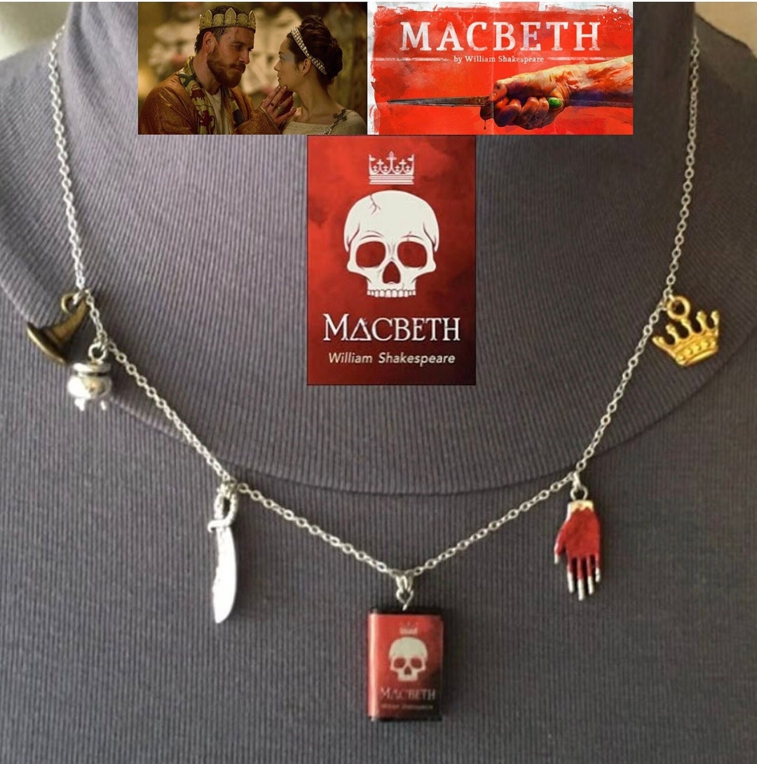 Macbeth by William Shakespeare Handmade Literature Charm Necklace, Book ...
