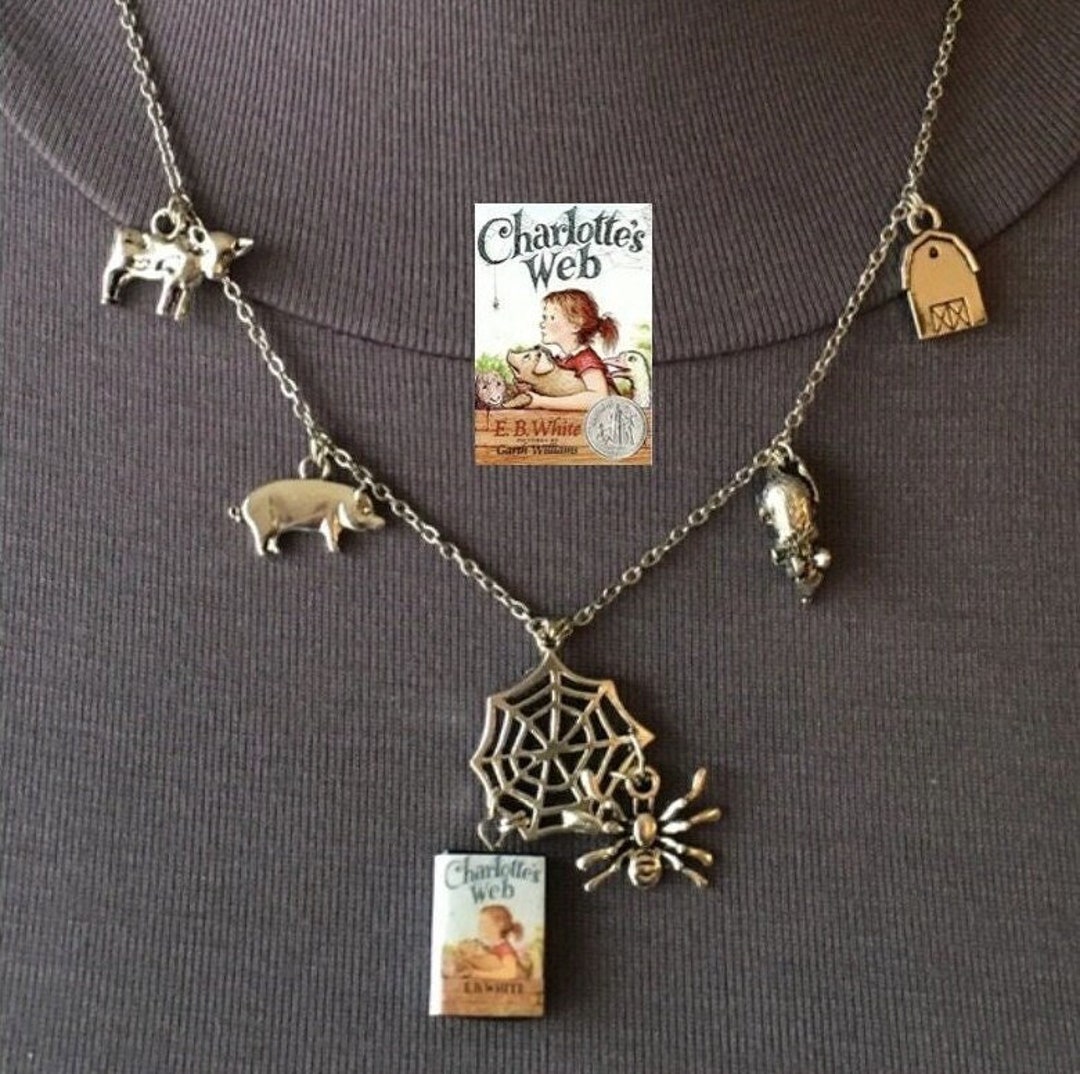 Charlotte’s Web by E. B. White Handmade Literature Necklace, Book Cover ...