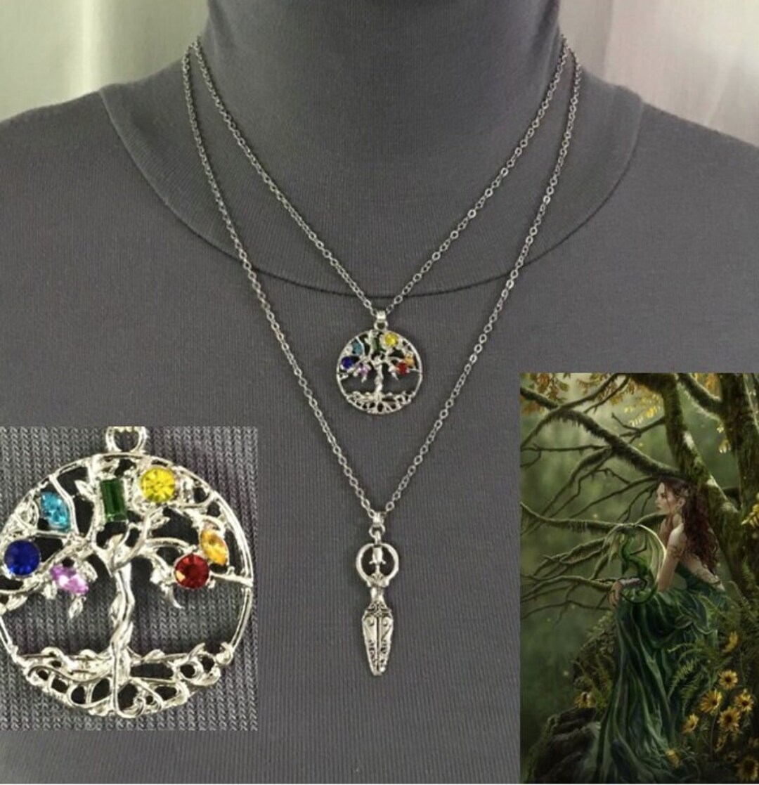 Celtic Forest Goddess Danu Tree of Life Handmade Silver - Etsy
