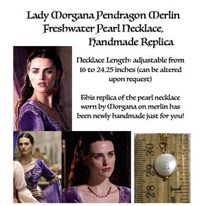 Lady Morgana Pendragon From Merlin Natural Freshwater Pearl and Gold ...