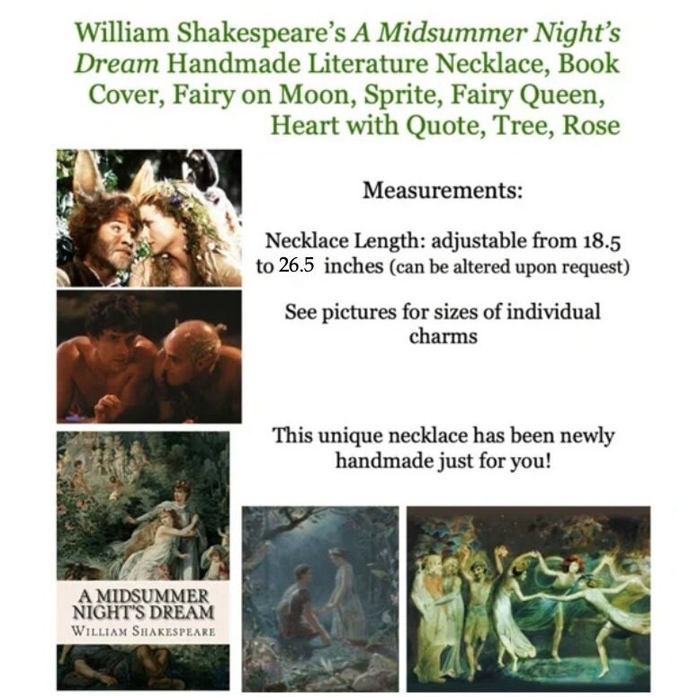 A Midsummer Night's Dream William Shakespeare Handmade - Etsy