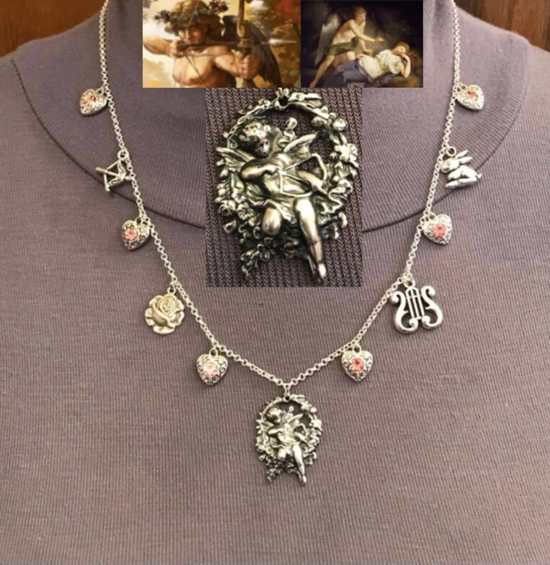 Eros: God of Love Greek Roman Mythology Handmade Necklace, Art Nouveau ...