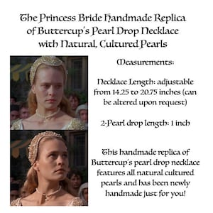 The Princess Bride Buttercup's Real Natural Pearls Pearl Drop Necklace ...
