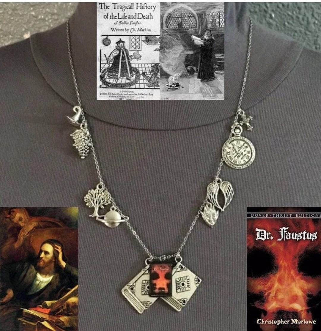 Doctor Faustus by Christopher Marlowe Handmade Literature Necklace ...