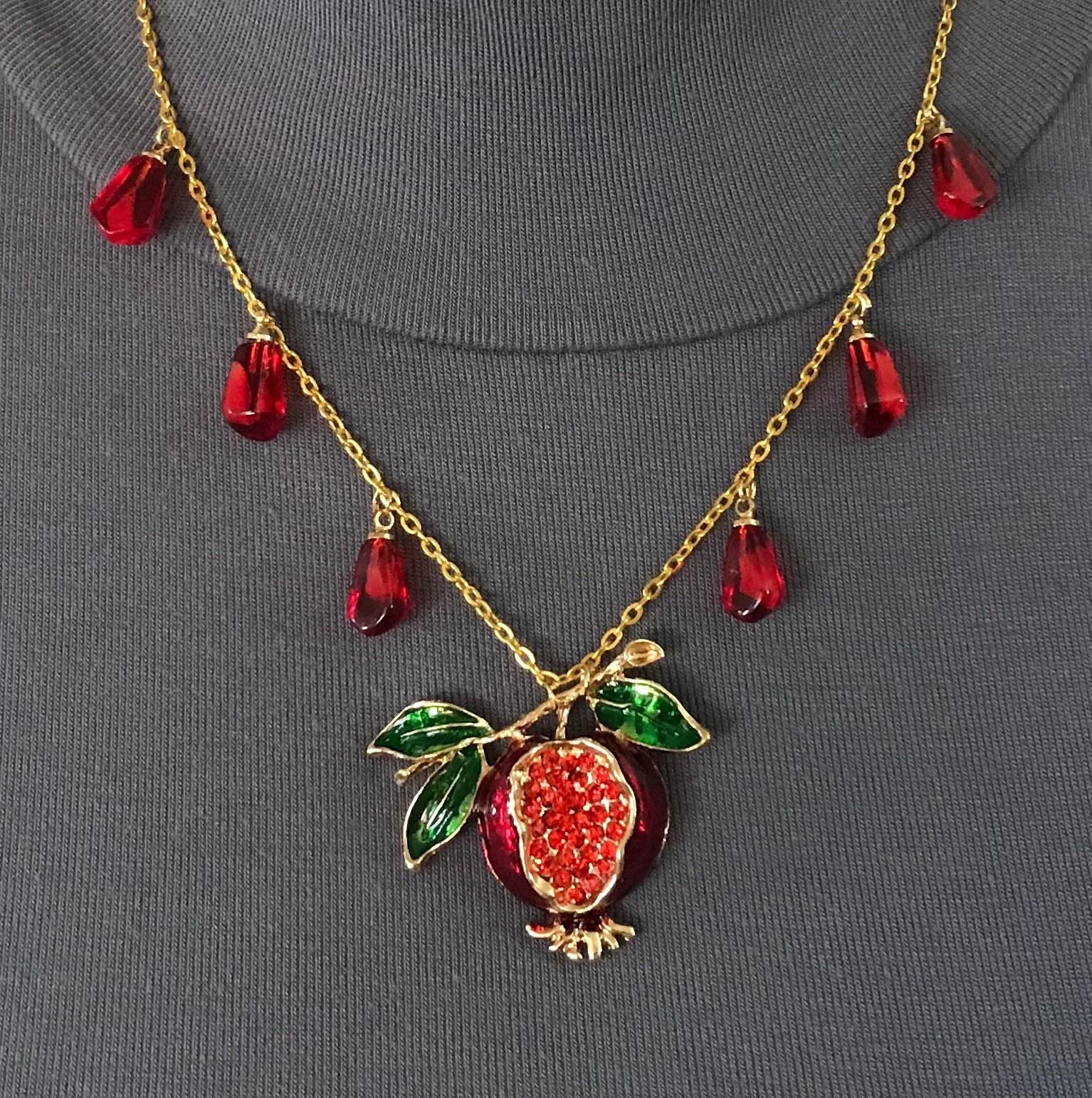 Persephone Greek Goddess Pomegranates and Seeds Handmade Gold - Etsy