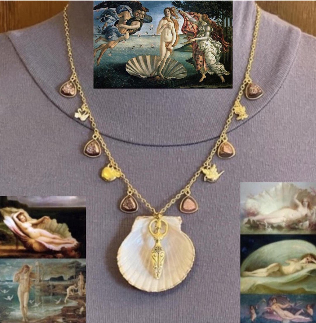 Birth of Venus Aphrodite Greek Roman Goddess Handmade Adjustable Gold ...