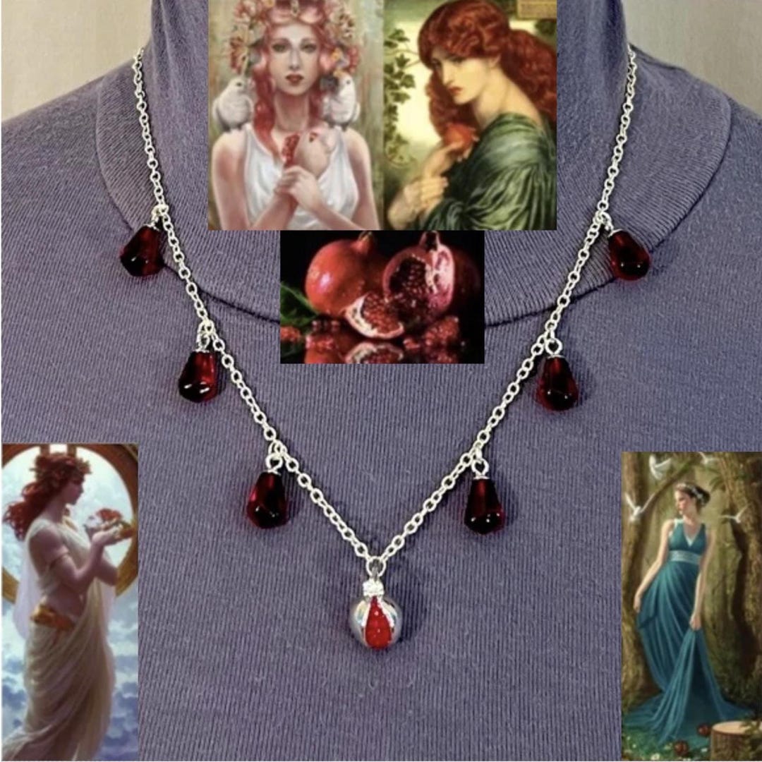 Persephone Greek Roman Proserpine Goddess Mythology Pomegranate and ...