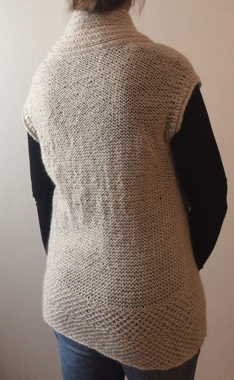Hand-knitted Vest Free Shipping, Knit Wool Vest, Knit Sweater, Gilet ...