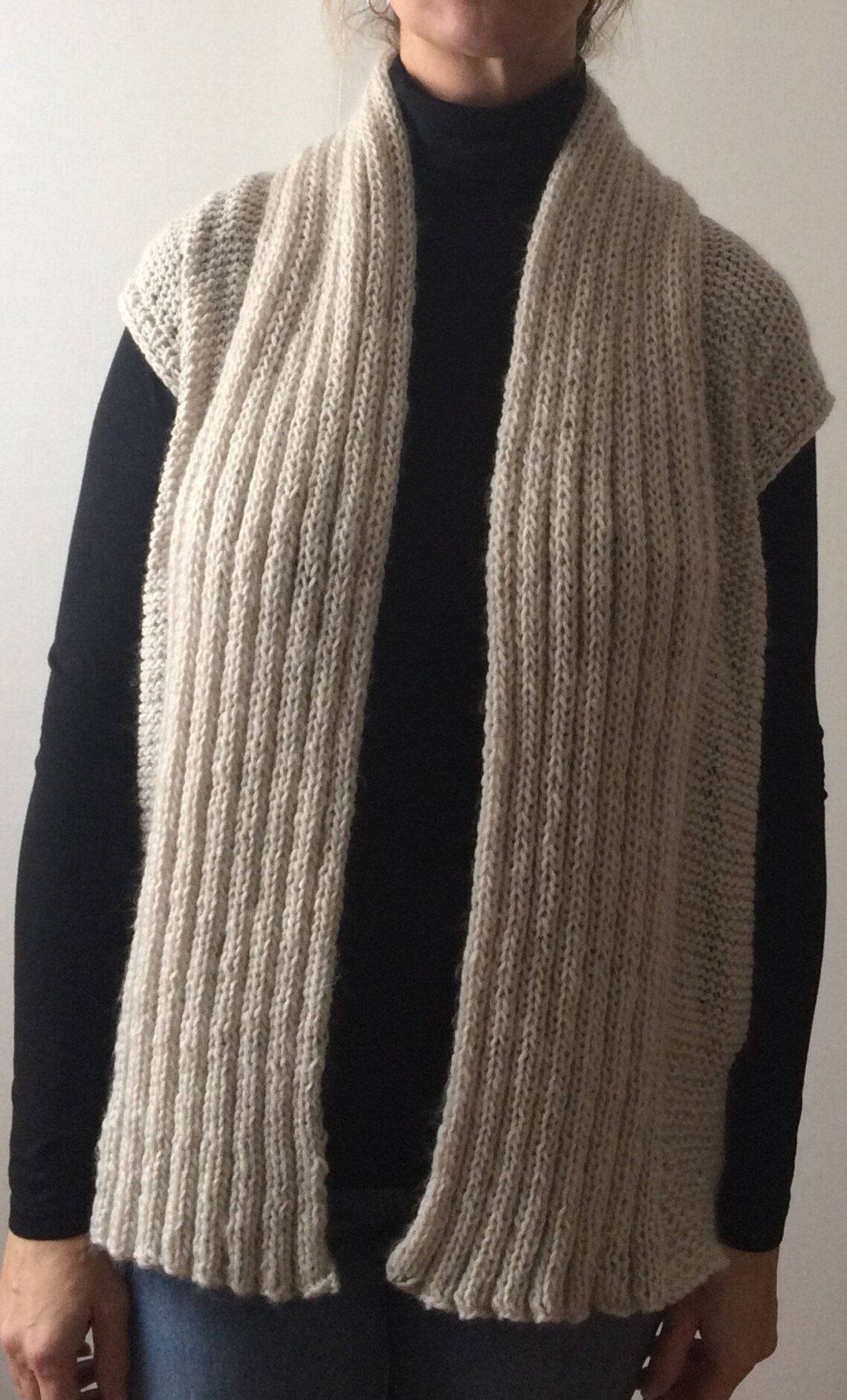 Hand-knitted Vest Free Shipping, Knit Wool Vest, Knit Sweater, Gilet ...