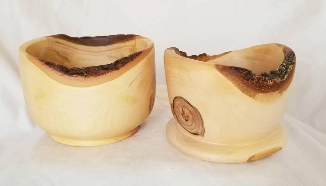 Set of 2 Hand-crafted Wood Bowls - SAMPLE - Free Shipping, Hand Turned ...