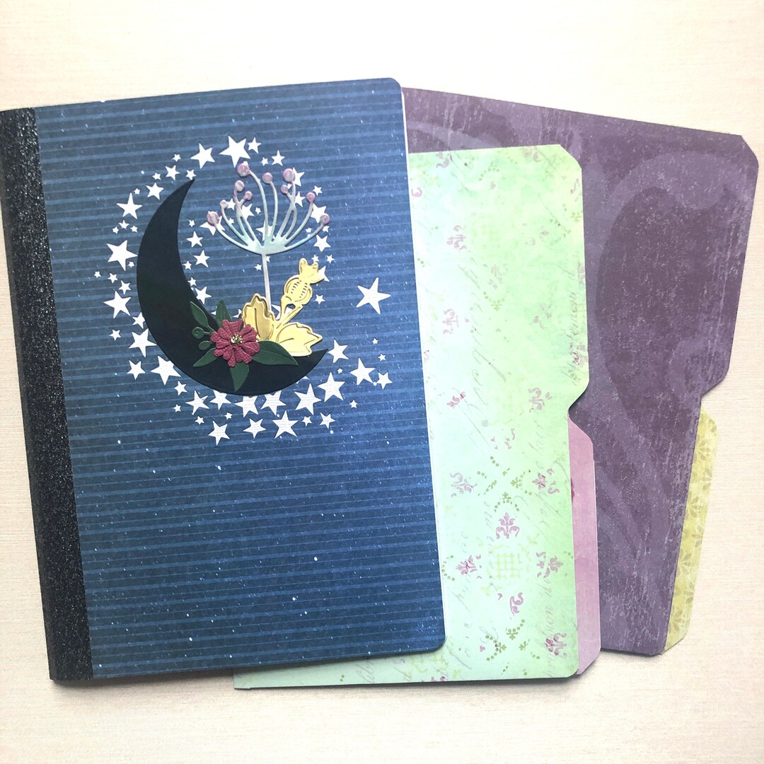 Moon Journal Cover, Travelers Notebook Cover, Planner Cover, Notebook ...