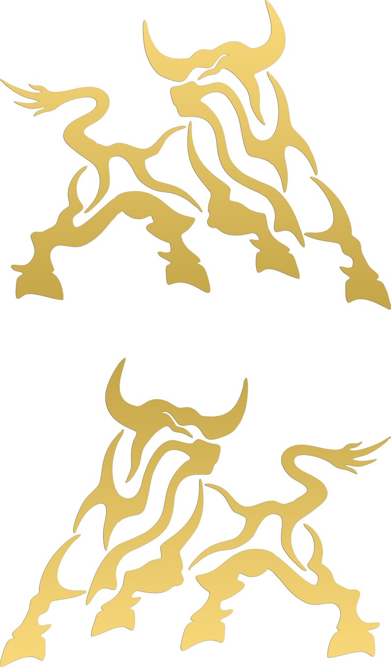 2x Bull Car Decals Vinyl Sticker Tribal Cow JDM Auto Bumper Window ...