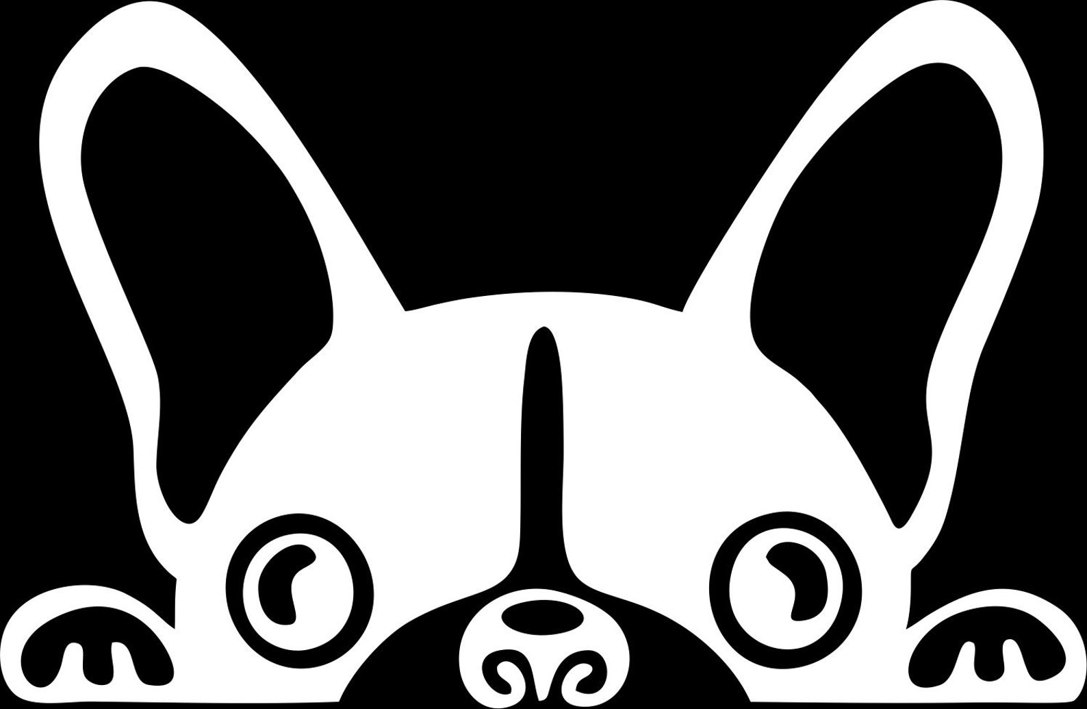 French Bulldog Decal Sticker Cute Fun Frenchie Dog Car Window Vinyl ...