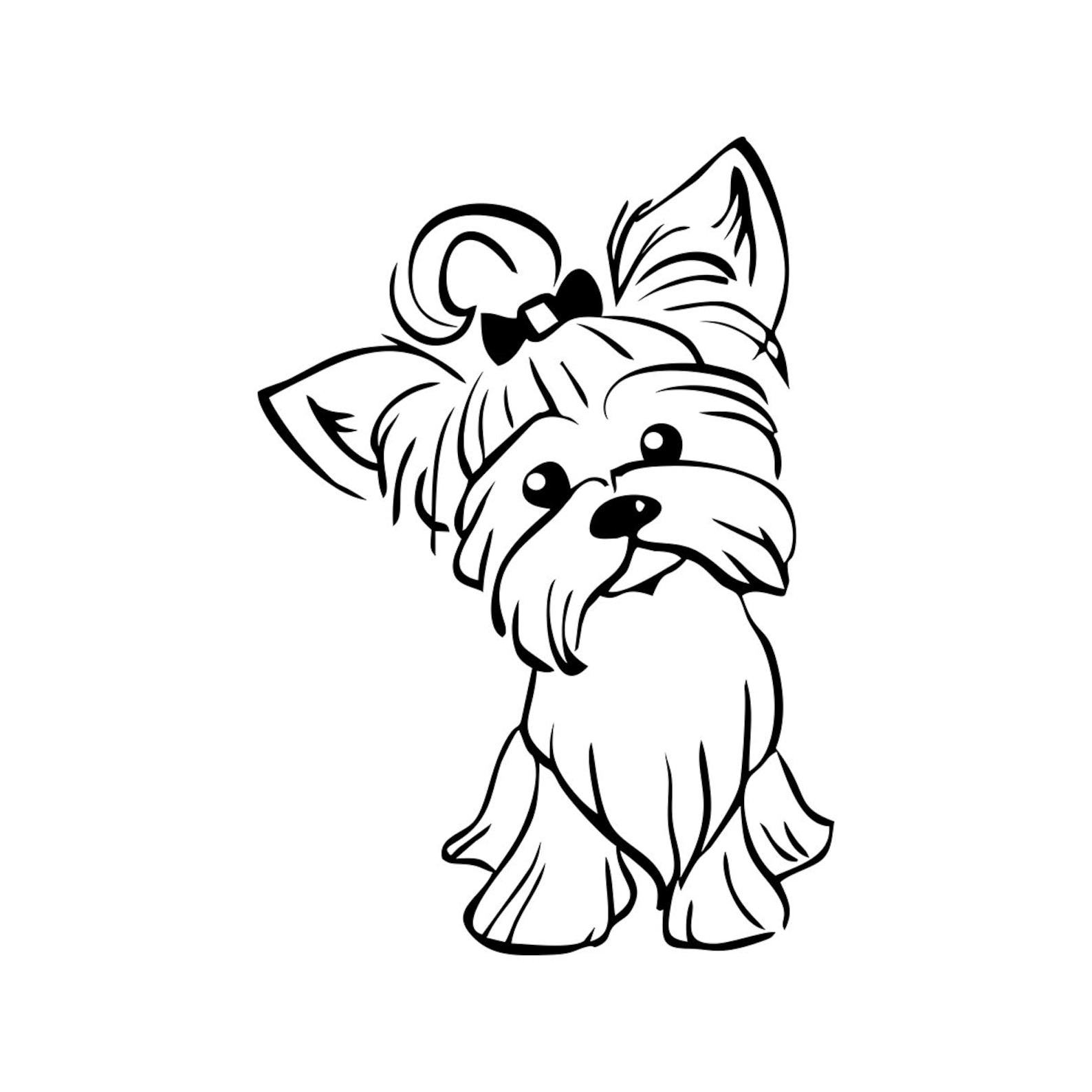 Yorkshire Terrier Pup Doggy Yorkie Decal Sticker Cute Fun Dog Car ...