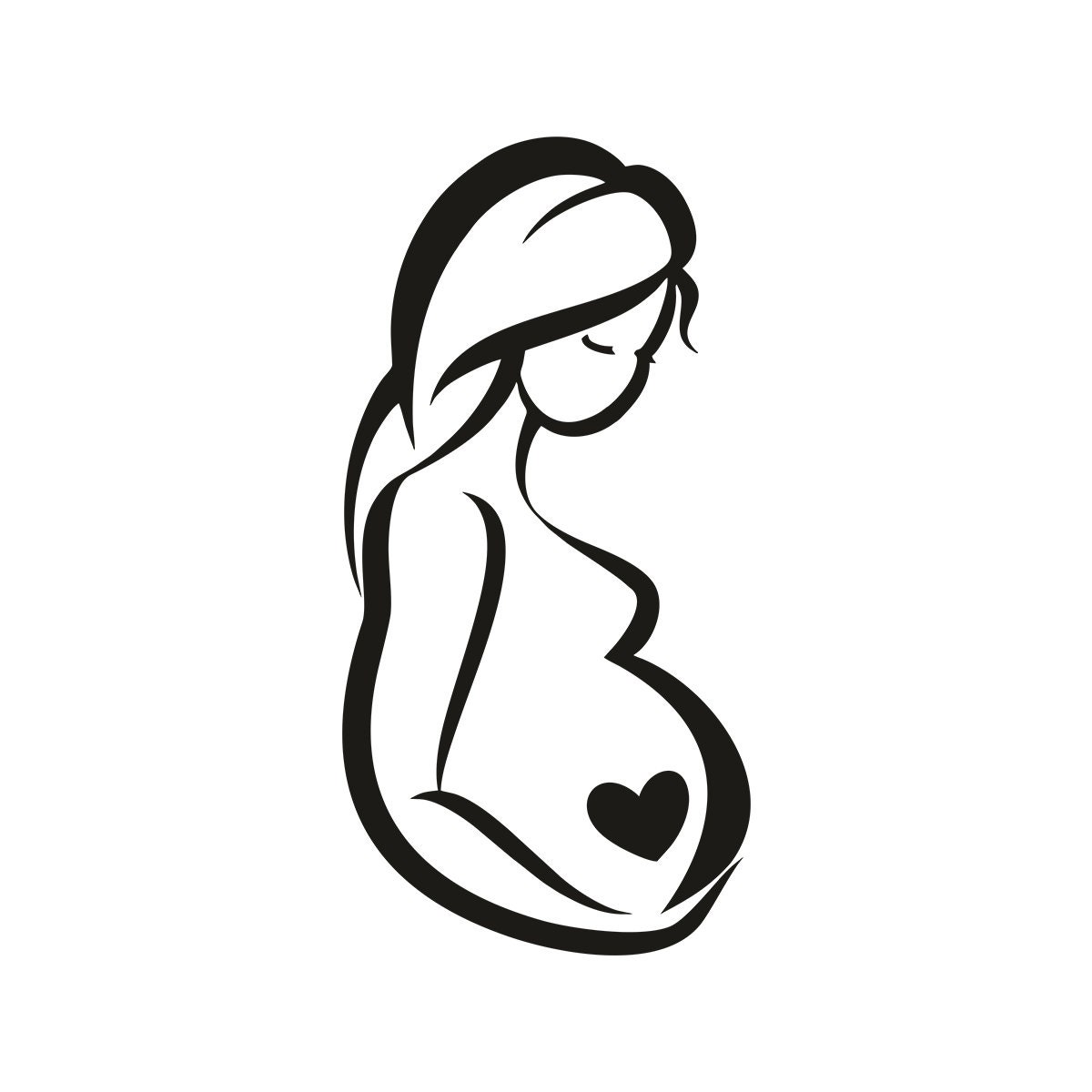 Pregnant Woman Baby on Board Auto Bumper Window Vinyl Decals Sticker ...