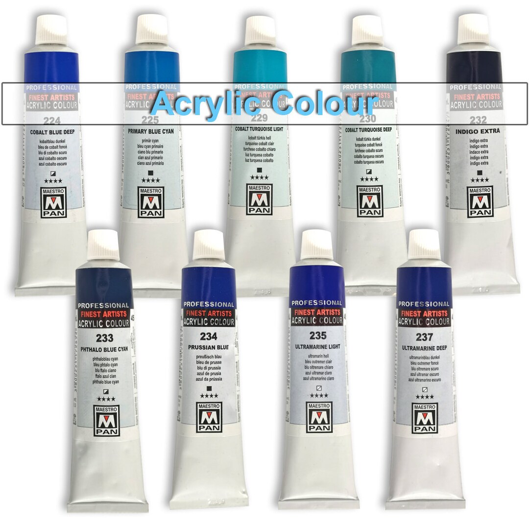 Acrylic Paint 45ml Tube Artist Art 84 Colours Professional Painting ...