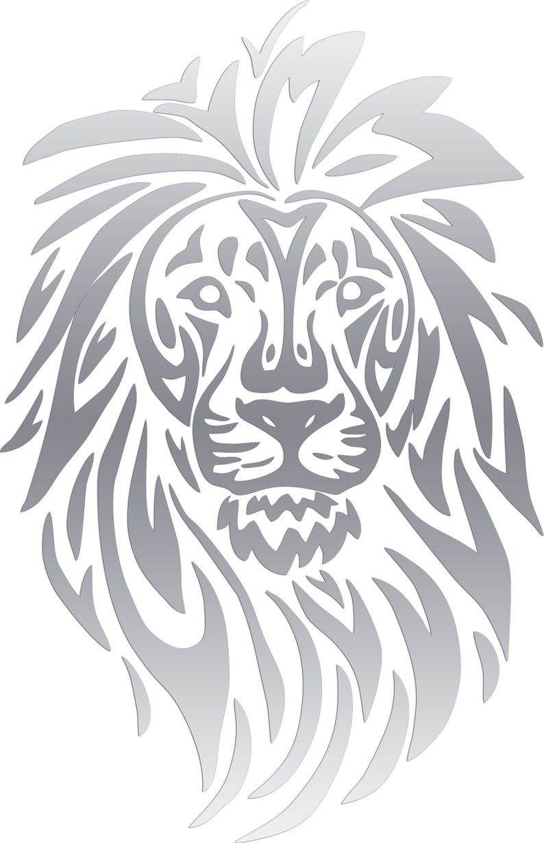 Lion Head Fire Funny Auto Car Bumper Window Vinyl Decal | Etsy