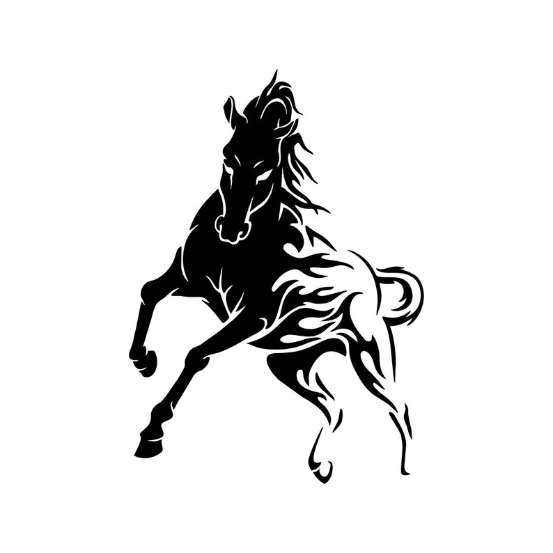 Mustang Vinyl Sticker Horse Window Decal Fire Funny Auto Car Bumper 3M ...