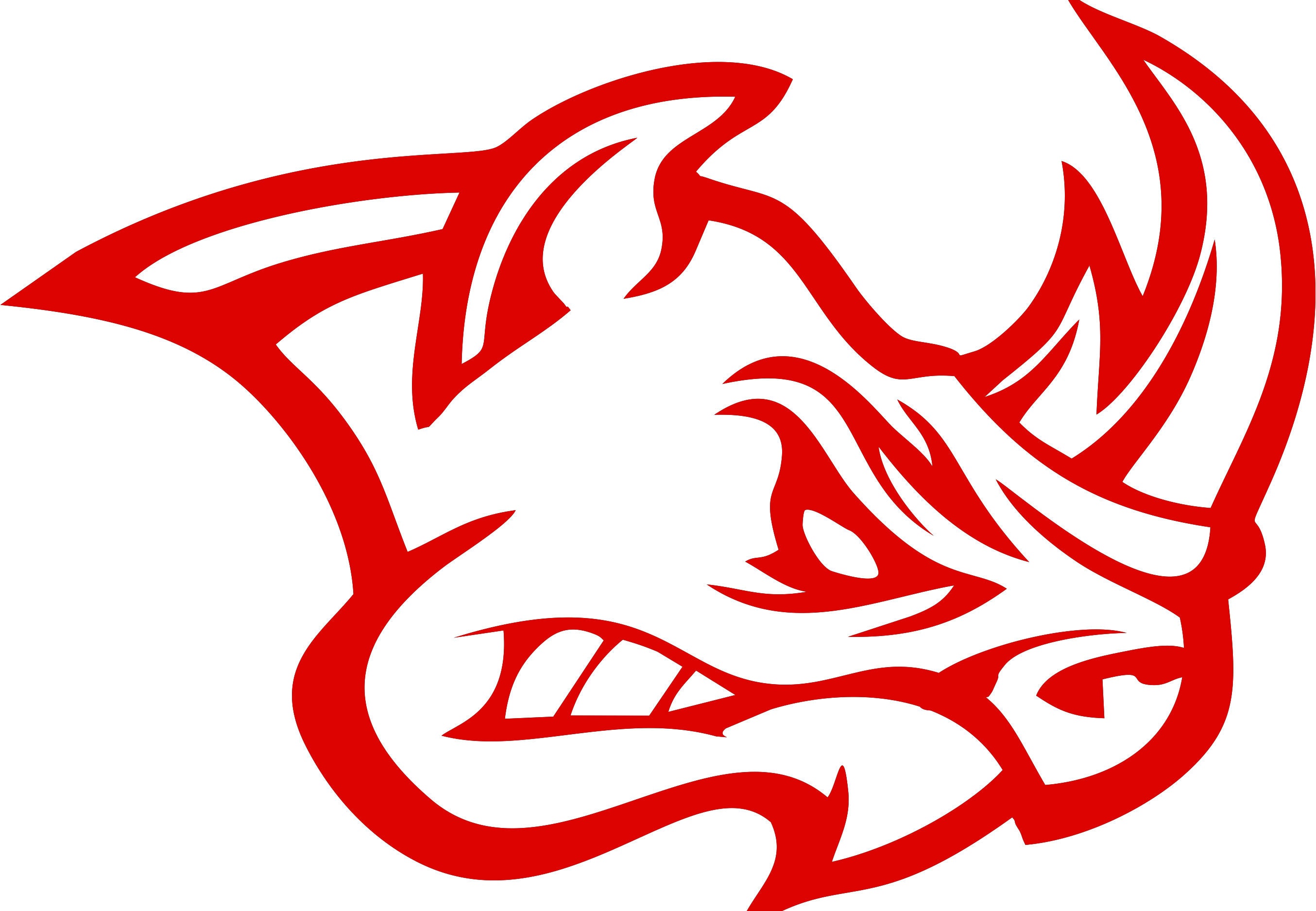 Angry Rhinoceros Decal Head Rhino Bumper Window Vinyl Sticker | Etsy