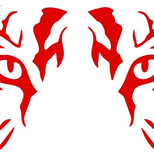 Tiger Eyes Scary Auto Car Bumper Window Vinyl Decal Sticker Decals 3M ...